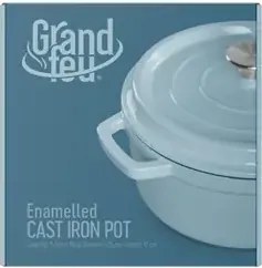 Grand feu Hrnec s víkem litina/smalt 3,5l modrý