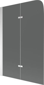 Sprchová zástěna na vanu MEXEN FELIX dvoukřídlá, šedé sklo, 80x140 cm