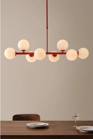 Červené/bílé stropní svítidlo z opálového skla 30x104 cm Ekman – Jotex