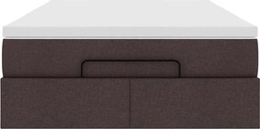 Osmanský rám postele s matrací tmavě šedá 120x200cm textil 3311102