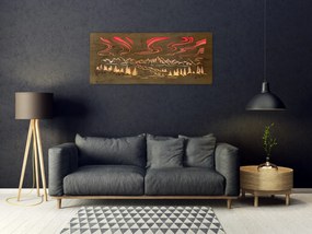 Li-Go "Polární záře" světelný RGBW obraz 230V 120x50cm provedení povrchu: dub světlý
