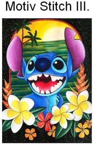 Diamantové malování - Filmové a pohádkové postavy II. (kulaté diamanty) Motiv: Stitch III., Rozměr: 30x40 cm