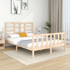 Rám postele masivní dřevo 140 x 190 cm,  3105905 HangarStore.cz