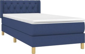 Box spring postel s matrací modrá 80x200 cm textil 3130471