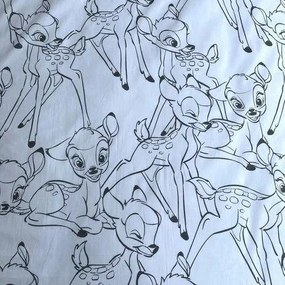 Jerry Fabrics Bavlněné povlečení 100x135 Bambi srnka pruhy do postýlky 4768 povlak na polštář 40x60