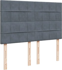 Box spring postel s matrací tmavě šedý 140 x 190 cm samet 3293207