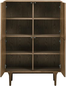 Tmavě hnědá skříňka v dekoru dubu 100x140x40 cm Darwin – House Nordic
