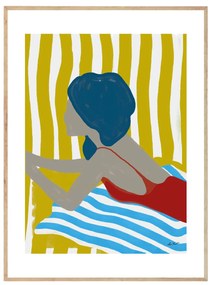 THE POSTER CLUB Autorský plakát Finales De Agosto by Lentov 50 x 70 cm, žlutá barva, papír
