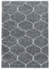 Vopi | Kusový koberec Salsa shaggy 3201 grey - Kruh průměr 120 cm
