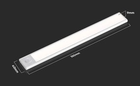 LED Solution Černé nábytkové LED svítidlo 30cm 1,5W s pohybovým čidlem 2959