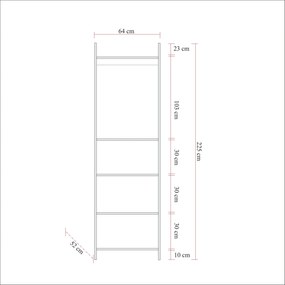 Šatní skříň Dynamic 64 cm borovice Atlantic/černá