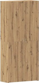 Skříň na obuv 80 x 35.5 x 180 cm Kompozitní dřevo Hnědá 3333844