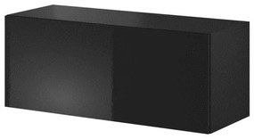 TV stolek/skříňka Viktor 01 (černá + černý lesk). 1048388