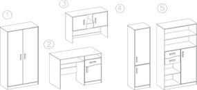 Nábytková stěna SMYK (více variant)