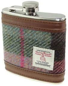Placatka Harris Tweed 170ml - Green Rose Pink Tartan