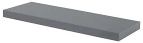 Autronic Polička Nástěnná polička 60 cm, barva šedivá, vysoký lesk. Baleno v ochranné fólii. (P-001 GREY)