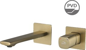 Laveo Tores, umyvadlová baterie pod omítku, zlatá matná, LAV-BVT_G22P