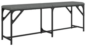 vidaXL Jídelní lavice tmavě šedá 124 x 32 x 45 cm ocel a textil