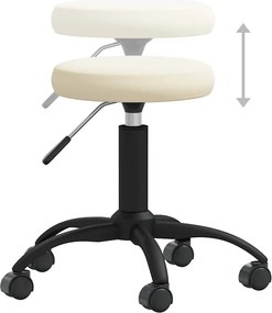 Kancelářská otočná židle Krém samet 333173