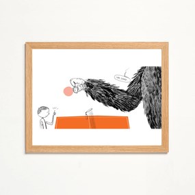 Milan Starý | Proč nehraje King Kong ping pong Rám: Černý, Velikost: 30 x 40 cm