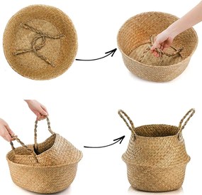 Tutumi Tutumi, sada přírodních košů Boho 3ks 322161, hnědá, HOM-06668