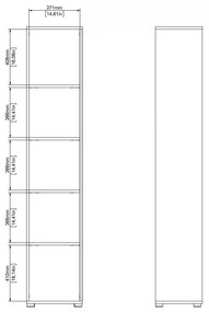 Tvilum Knihovna Sigal 590 jackson hickory/bílá