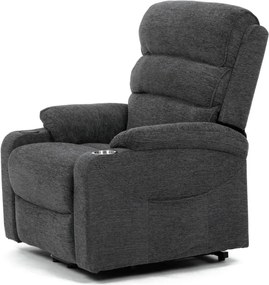 Polohovací křeslo šedé, elektrické TV-S8348 GREY2
