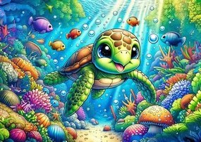 ART PUZZLE 35045 Puzzle Roztomilá mořská želva / 25 dílků / od 3 let