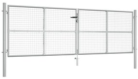 Zahradní branka pozinkovaná ocel 400 x 125 cm stříbrná 144300