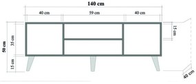 TV stolek Truva 140 cm dub sonoma