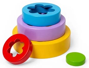 Bigjigs Toys Skládací květinová věž