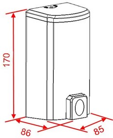 Novaservis Zásobník na mýdlo 500 ml, bílý 69086,P