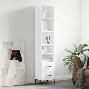 vidaXL Skříň highboard 34,5 x 34 x 180 cm kompozitní dřevo [3189768] Barva: bílá s vysokým leskem