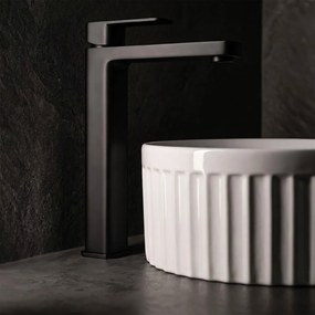 Rea Arlo, vysoká umyvadlová baterie h-295, černá matná, REA-B4586