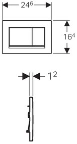 Geberit Sigma30 - Ovládací tlačítko Sigma30, bílá/chrom 115.883.KJ.1