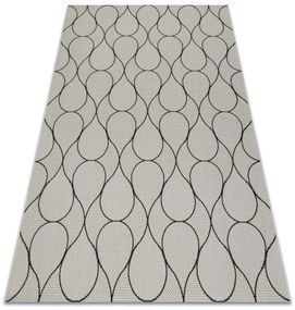 Koberec SIZAL FLAT 49379960 kapky, krémový / černý