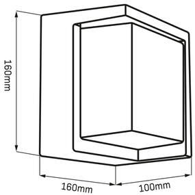 LED Venkovní nástěnné svítidlo ESSEN LED/12W/230V IP44 černá