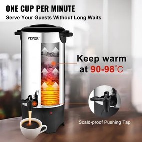 komerční zásobník na kávu 11,8 l z nerezové oceli pro rychlé vaření kávy