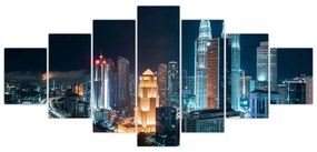 Obraz - Noc v Kuala Lumpur (210x100 cm)