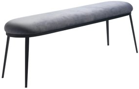 OnaDnes -20% Šedá sametová lavice Unique Furniture Gain 140 cm
