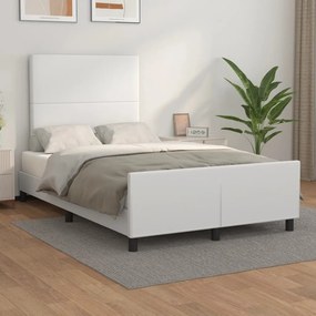 Rám postele bez matrace bílý 120x190 cm umělá kůže 3270549