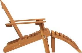 Zahradní židle Adirondack s podnožkou masivní akáciové dřevo 316831