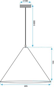 Toolight Toolight, stropní svítidlo 1xE27 APP1443-1CP, tmavé dřevo, OSW-01270