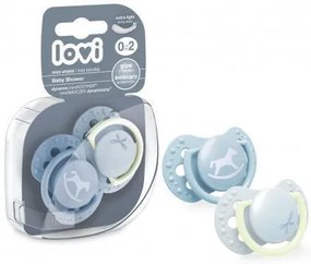 Lovi Šidítko silikonové dynamické Baby Shower 0-2 m 2 ks Kluk