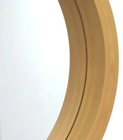 Nástěnné zrcadlo s popruhem zlaté Ø 35 cm - Default Title