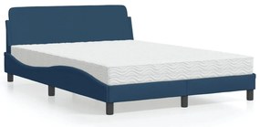 Postel s matrací Dover modrá 140 x 190 cm textil 3208390