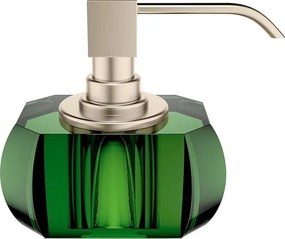 Dávkovač mýdla Kristall s niklovou pumpičkou zelený