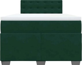 Box spring postel s matrací tmavě zelená 120 x 200 cm samet 3288597