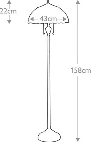 Elstead Tiffany lampa stojací LARISSA 158 cm/2×E27
