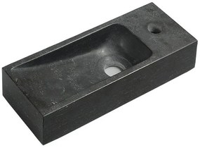 Sapho, BLOK kamenné umyvadlo 38x8x14 cm, černý Antracit, 2401-31